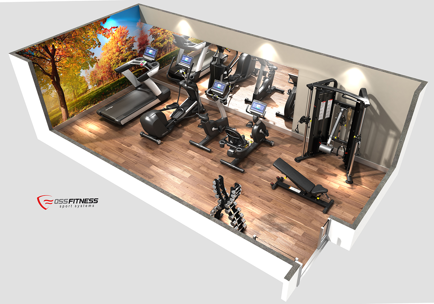 Así será el Gimnasio de Oss Fitness en Hostelco 2020 Barcelona